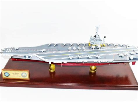 Uss Nimitz Cvn 68 Aircraft Carrier Model Navy Scale Model Mahogany