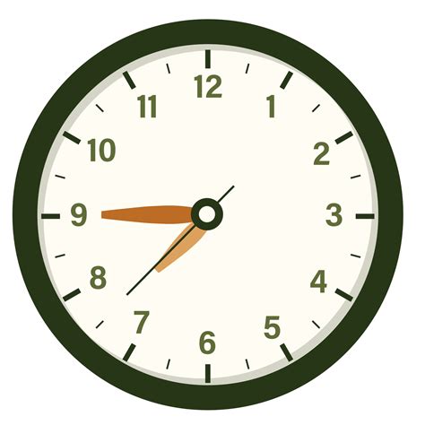 Wall Analog Clock Design Show At 745 Time And Clock Illustration