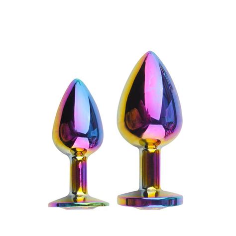 Buy The Rear Assets Medium Mulitcolor Aluminum Anal Plug With Round