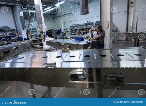 The Process Of Assembling The Ventilation Duct Of An Electric Tr