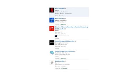 Esg Controller Sustainability Comms Are Hot Jobs