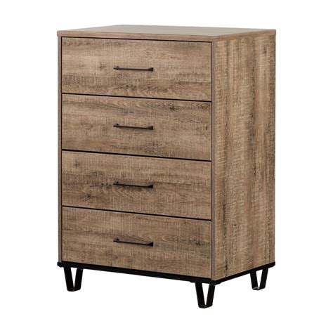 South Shore Arlen 4 Drawer Chest In Weathered Oak 29 In X 1825 In X