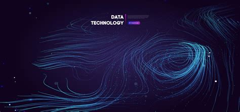 Big Data Streams Digital Technology Visualization Vector Image