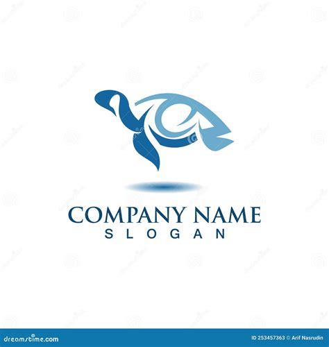 Turtle Sea Logo Image Design Template Animal Vector Stock Illustration