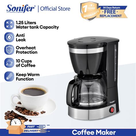 Sonifer Drip Coffee Maker Set Heating Plate Electric Coffee Maker