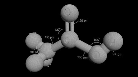 Acetic Acid 3d Model Ch3cooh 3d Model Cgtrader
