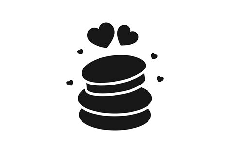 Macaron Stack Silhouette Vector Icon Graphic By Mk Graphics Store