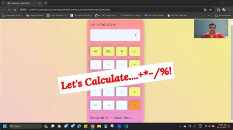 Functionality Craftingdynamiccalculator Html Css Javascript Dipak Wani