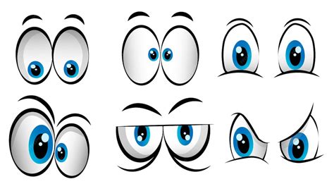 Premium Vector Cartoon Eyes Set