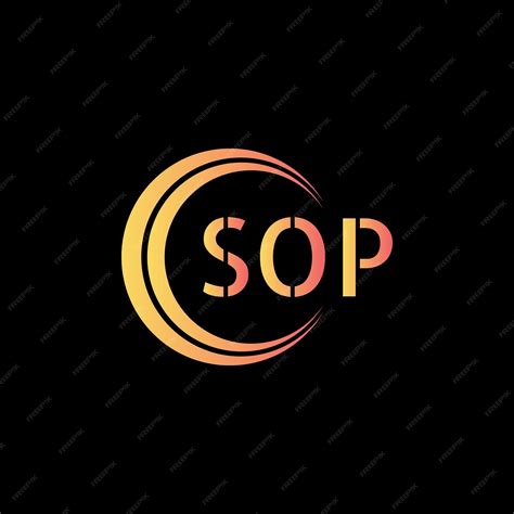 Sop Letter Initial Logo Design Template Vector Illustration Premium