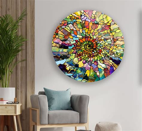 Tempered Glass Wall Art Large Wall Decor Living Room Window Glass Wall