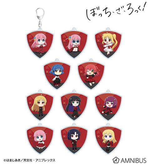 Bocchi The Rock Trading Chibi Character Acrylic Keychain Red Dress