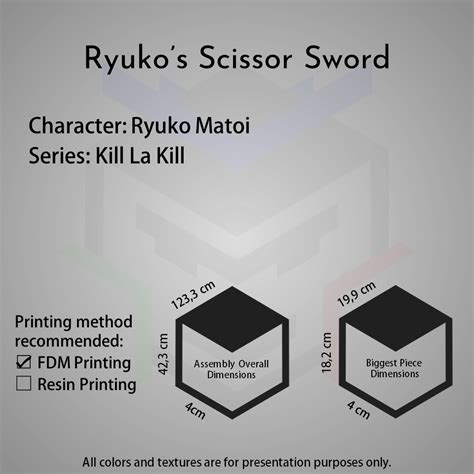 🗡️ Ryukos Scissor Sword Kill La Kill・ 3d File For 3d Printing・cults