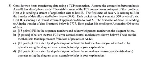 solved question 3 answer please consider two hosts transferring data