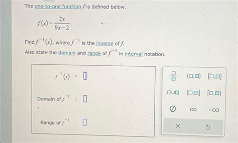 solved the one to one function f is defined below
