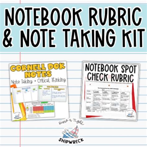 Complete Note Taking System Cornell Notes Dok Stems Notebook Rubric