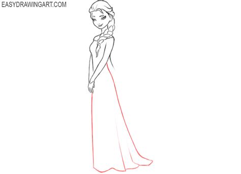How To Draw Elsa Easy Drawing Art