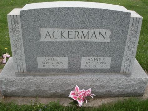 Anna Elizabeth “annie” Ackerman Ackerman 1881 1963 Find A Grave Memorial