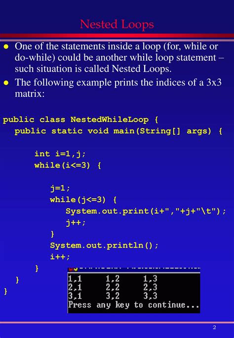 Ppt Understanding Nested Loops And Sentinel Controlled Loops In Java