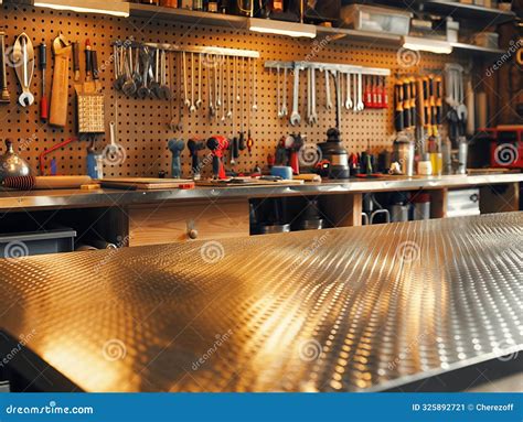 Well Organized Workshop With Tools Stock Image Image Of Screwdrivers