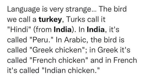 Mark Heather On Linkedin In French They Call A Turkey Dinde Which Literally Means From India…