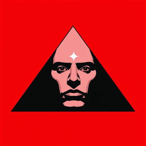Bold Graphic Triangle In Vibrant Red Ai Art