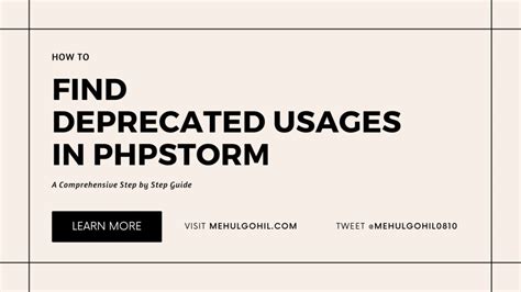 How To Find Deprecated Usages In PHPStorm Mehul Gohil