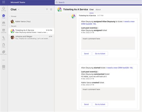 notifications in microsoft teams ticketing by teamswork explained