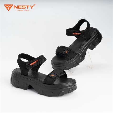 Ne60 Sandal Nữ Nesty Thể Thao Cá Tính Êm Nhẹ Quai Dán Thoải Mái Đế