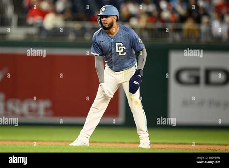 Washington Nationals Luis Garcia Jr In Action During A Baseball Game Against The San Francisco