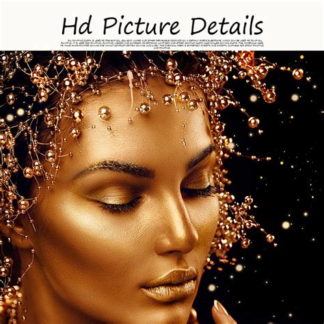 Sexy Nude African Art Black And Gold Woman Prints Wall Art Picture For