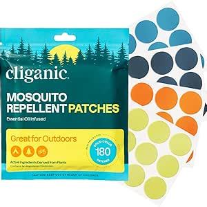 Cliganic Mosquito Repellent Stickers 180 Pack Patches