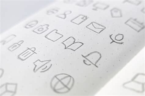 User Interface Line Icon Set Design Process On Behance