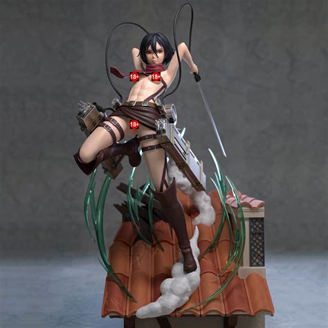 Mikasa Ackerman Nsfw Figurines 3d Model By 3dprintmodelsg