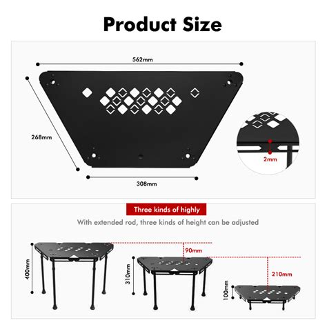Multi Function Portable Folding Splicing Table For Camping Bonfire And Picnic Barbecue Kassico