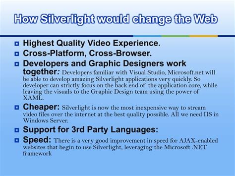 Introduction To Silverlight Ppt