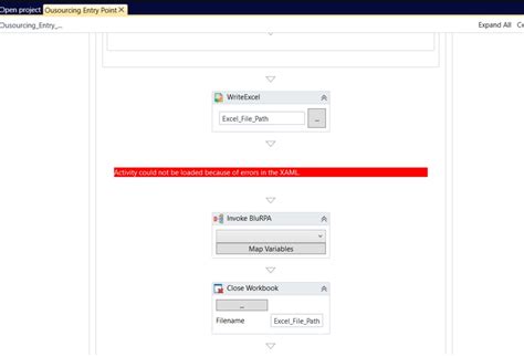 Exporting Robot Does Not Contain Open Rpa Invoke Code Activity As Shown In The Image Below