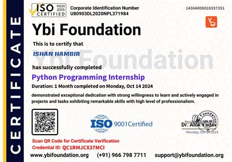 Ishan Hambir On Linkedin Just Completed A 30 Day Online Python Programming Internship 🎉 This