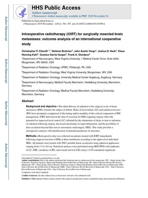 Intraoperative Radiotherapy Iort For Surgically Resected Brain