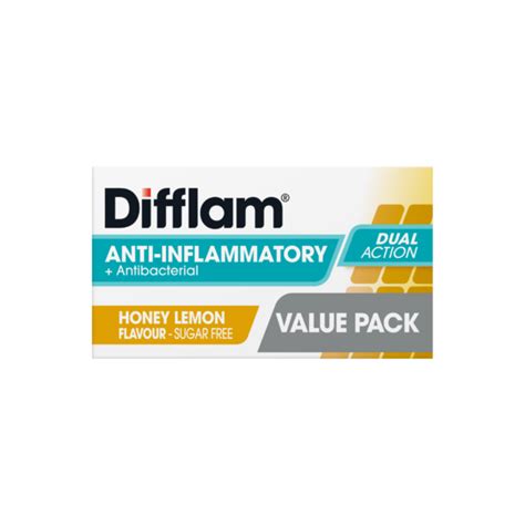 Difflam Anti Inflammatory Antibacterial Dual Action Honey Lemon