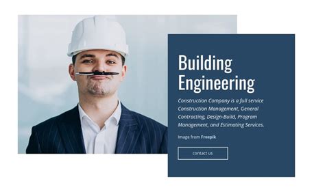 building engineering css template by nicepage