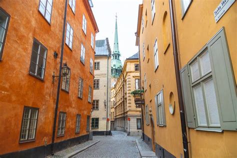 Colorful Streets In The Gamla Stan Stockholm Editorial Photo Image Of