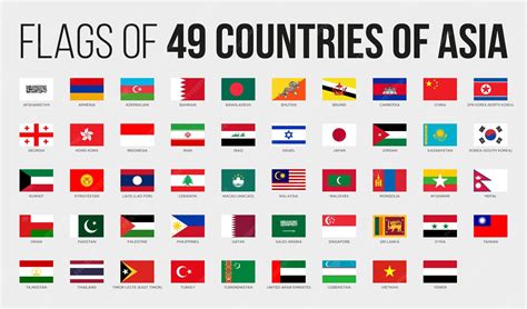Countries And Flags Of Asia Molon Printable
