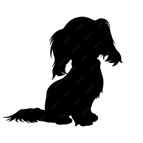 Satz Von Hund Silhouette Vektor Isoliert Auf Weißem Hintergrund Tiere