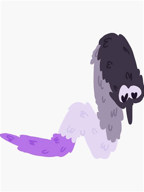 Asexual Worm Sticker For Sale By Cryptidhex Redbubble