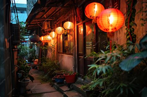 Premium Ai Image The Old Redlight District Of China Town Generated Ai