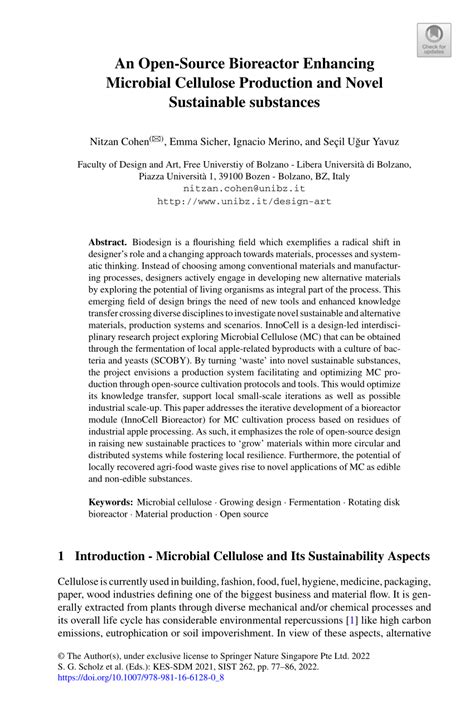 Pdf An Open Source Bioreactor Enhancing Microbial Cellulose