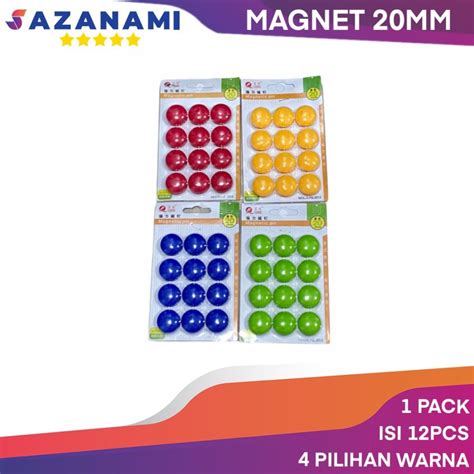 Jual Magnet Papan Tulis Magnetic Pin Whiteboard 20mm 2cm 1pack 12pcs