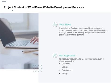 Project Context Of Wordpress Website Development Services Ppt Powerpoint Presentation Model