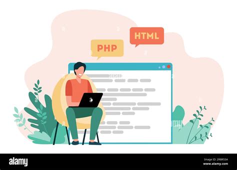 Developer Writing Code For Website Stock Vector Image And Art Alamy